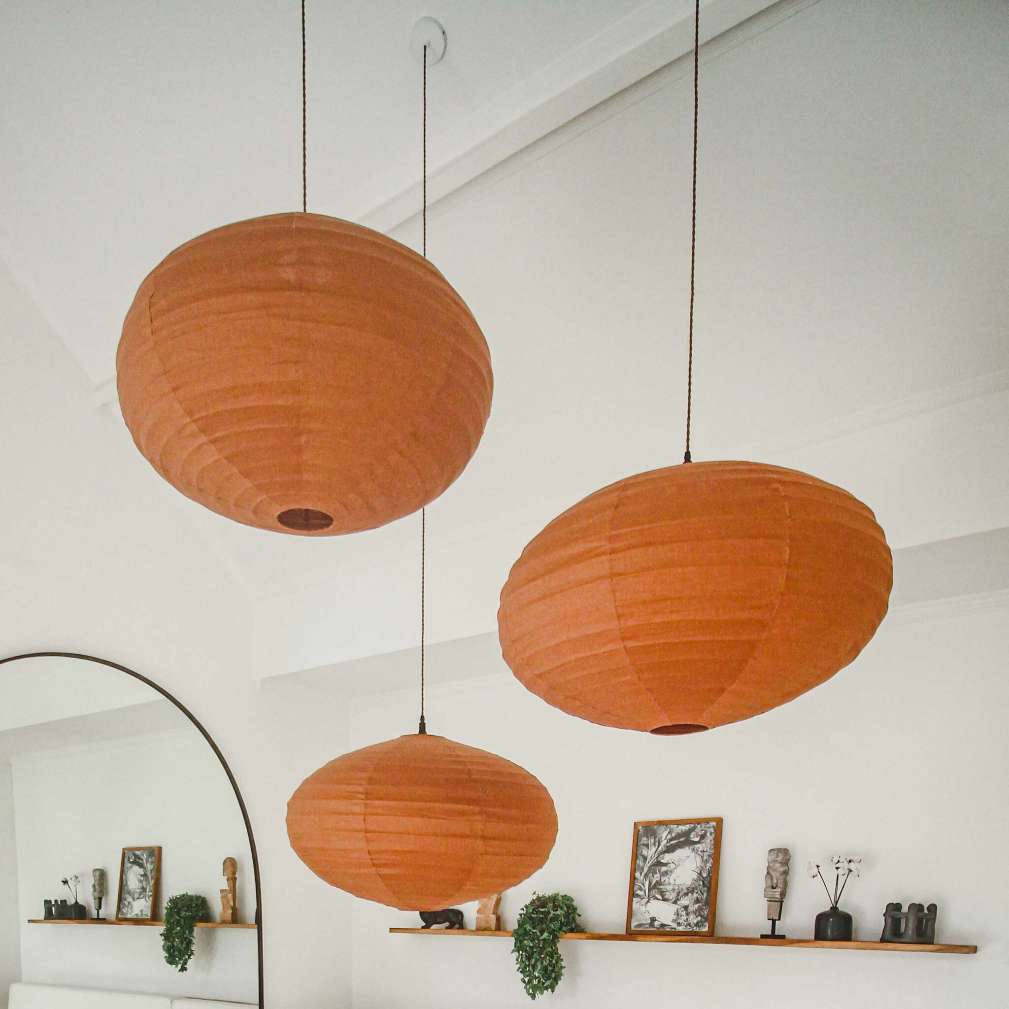LINEN LAMPION PENDANT LIGHTS - Crafts United Bali
